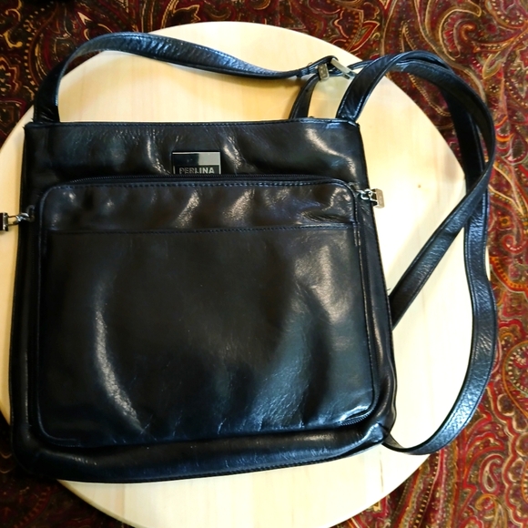 Perlina | Bags | Perlina Black Leather Crossbody Bag | Poshmark